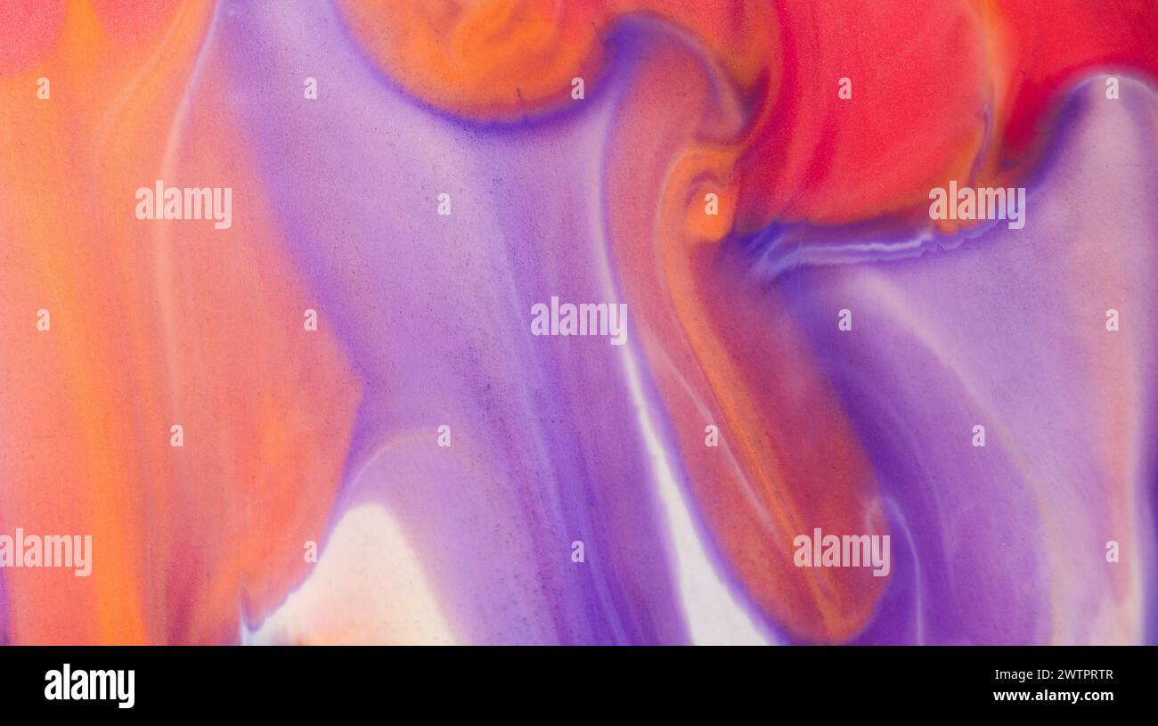Abstract Fluid Acrylic Painting. Liquid background. Duotone ...