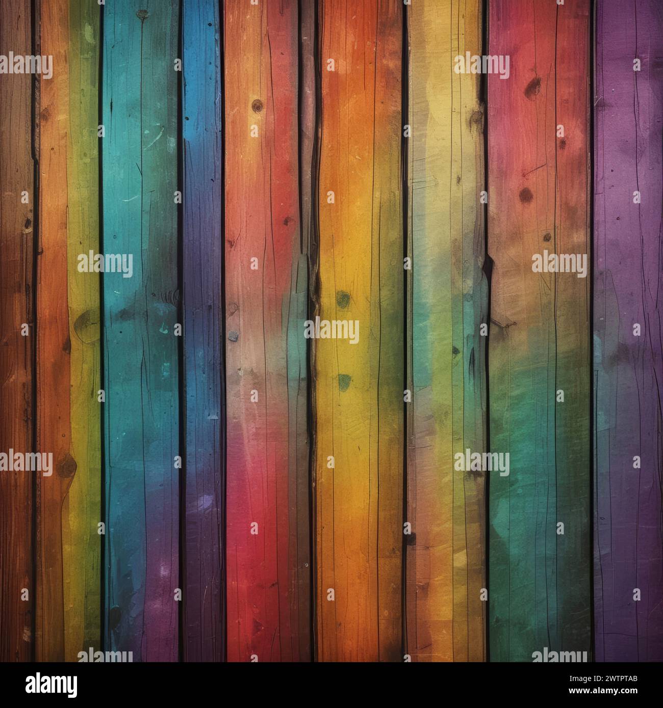 Rustic rainbow wooden background Stock Photo - Alamy