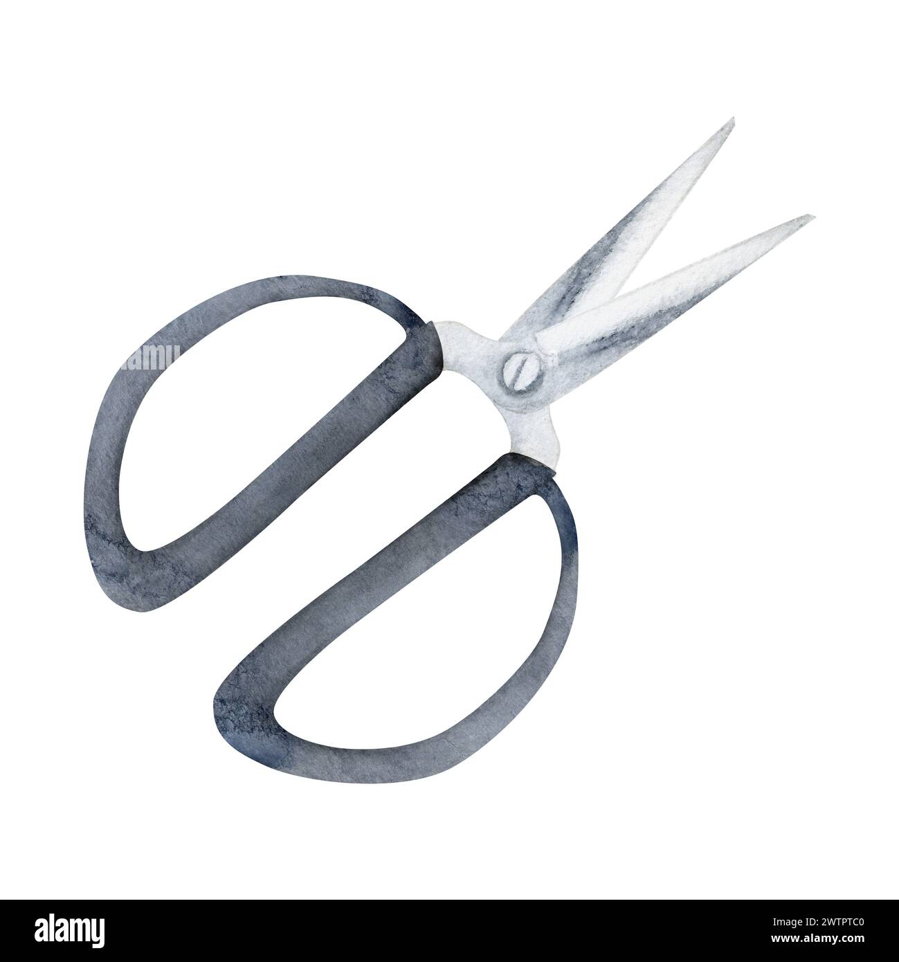 Hand drawn watercolor illustration sewing craft embroidery supplies ...