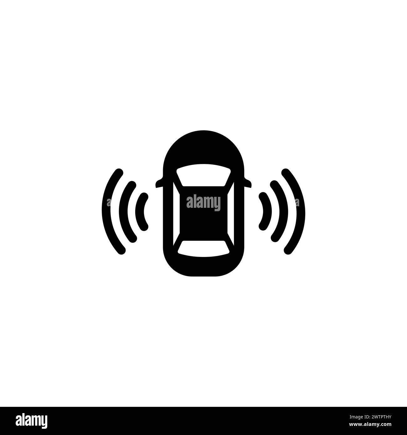 Car Assistant and Traffic Monitoring System flat vector icon. Simple ...