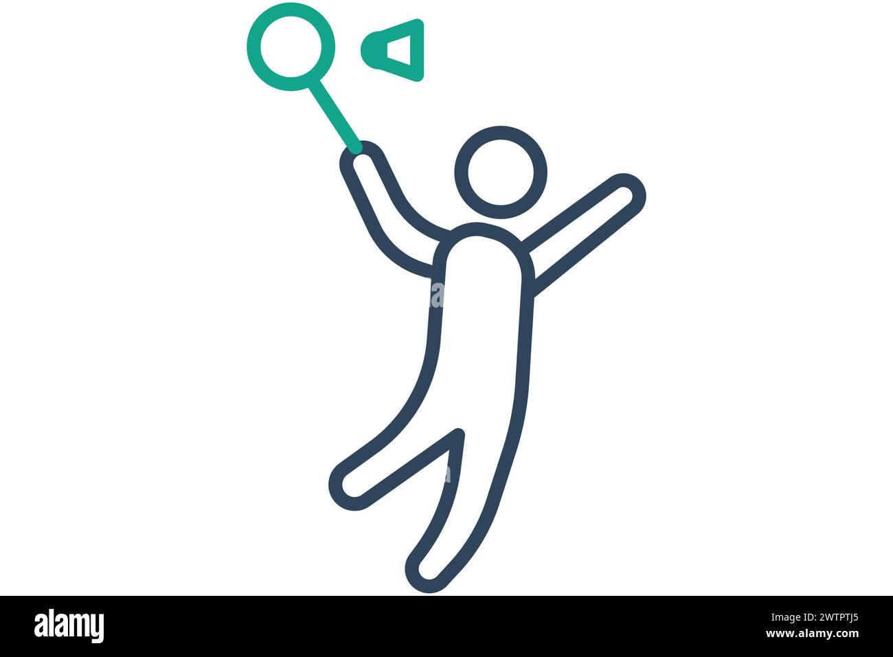 badminton icon. people hitting the shuttlecock. icon related to sport ...