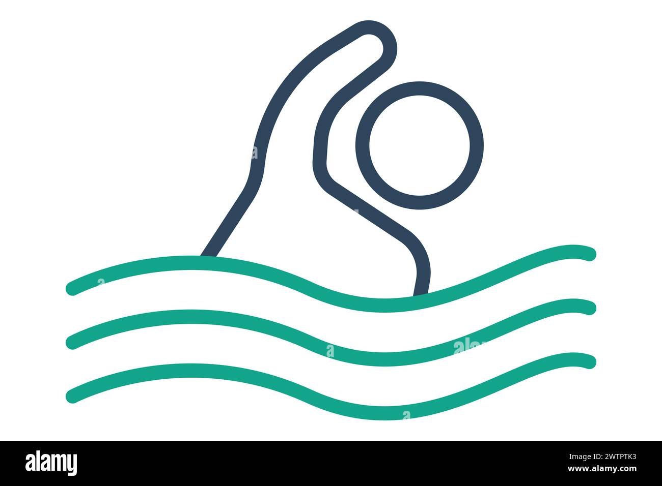 swimming icon. people are swimming. icon related to sport, gym. line ...