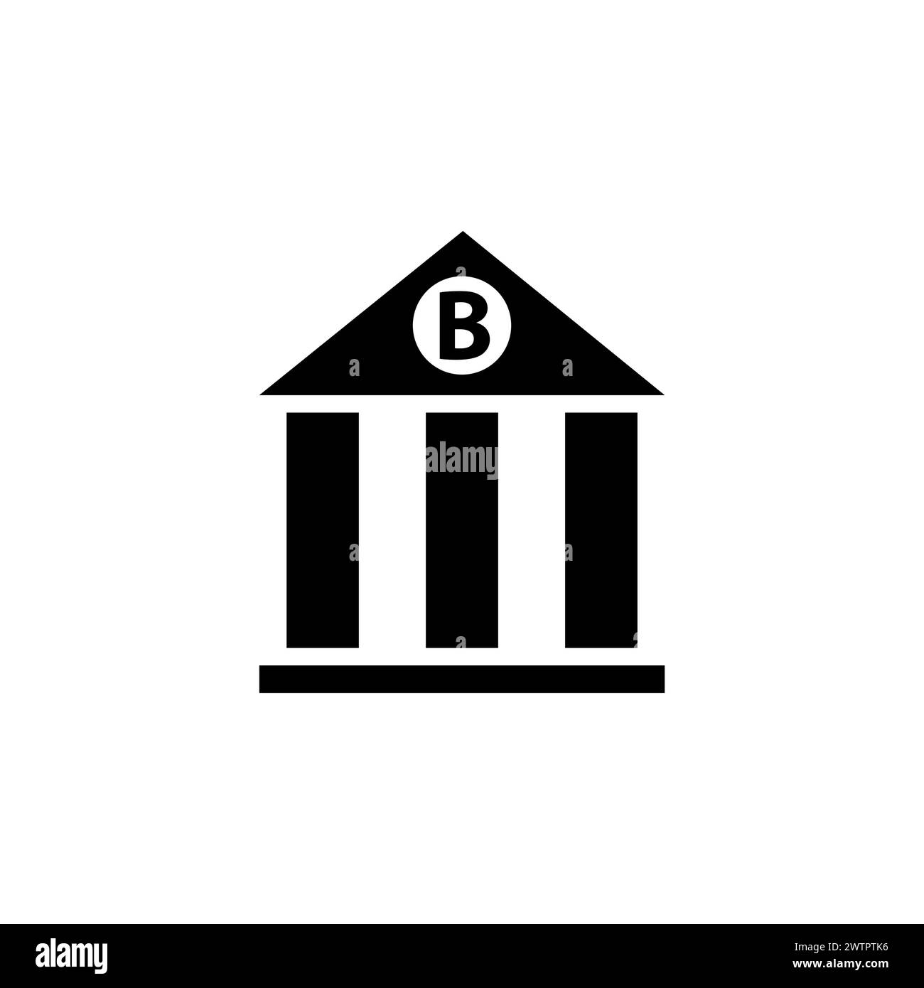 Bank Building flat vector icon. Simple solid symbol isolated on white background Stock Vector ...