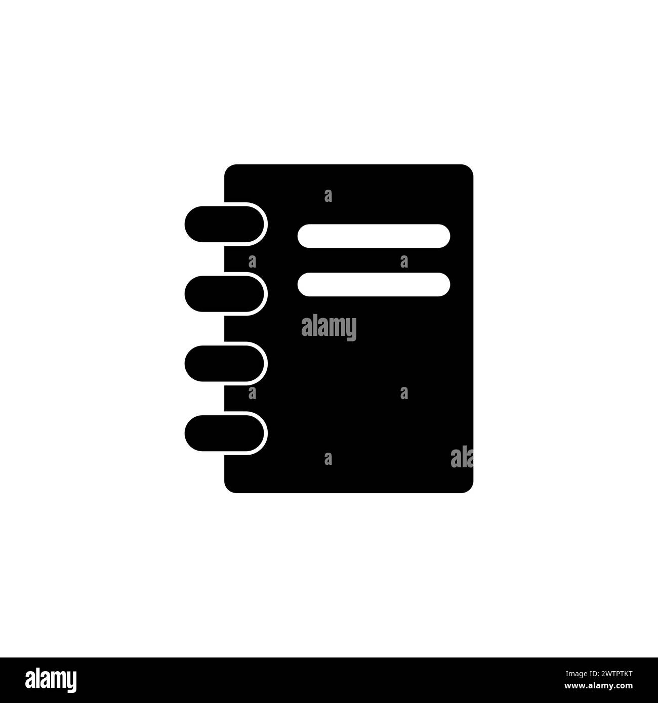 Notebook. Notepad flat vector icon. Simple solid symbol isolated on ...