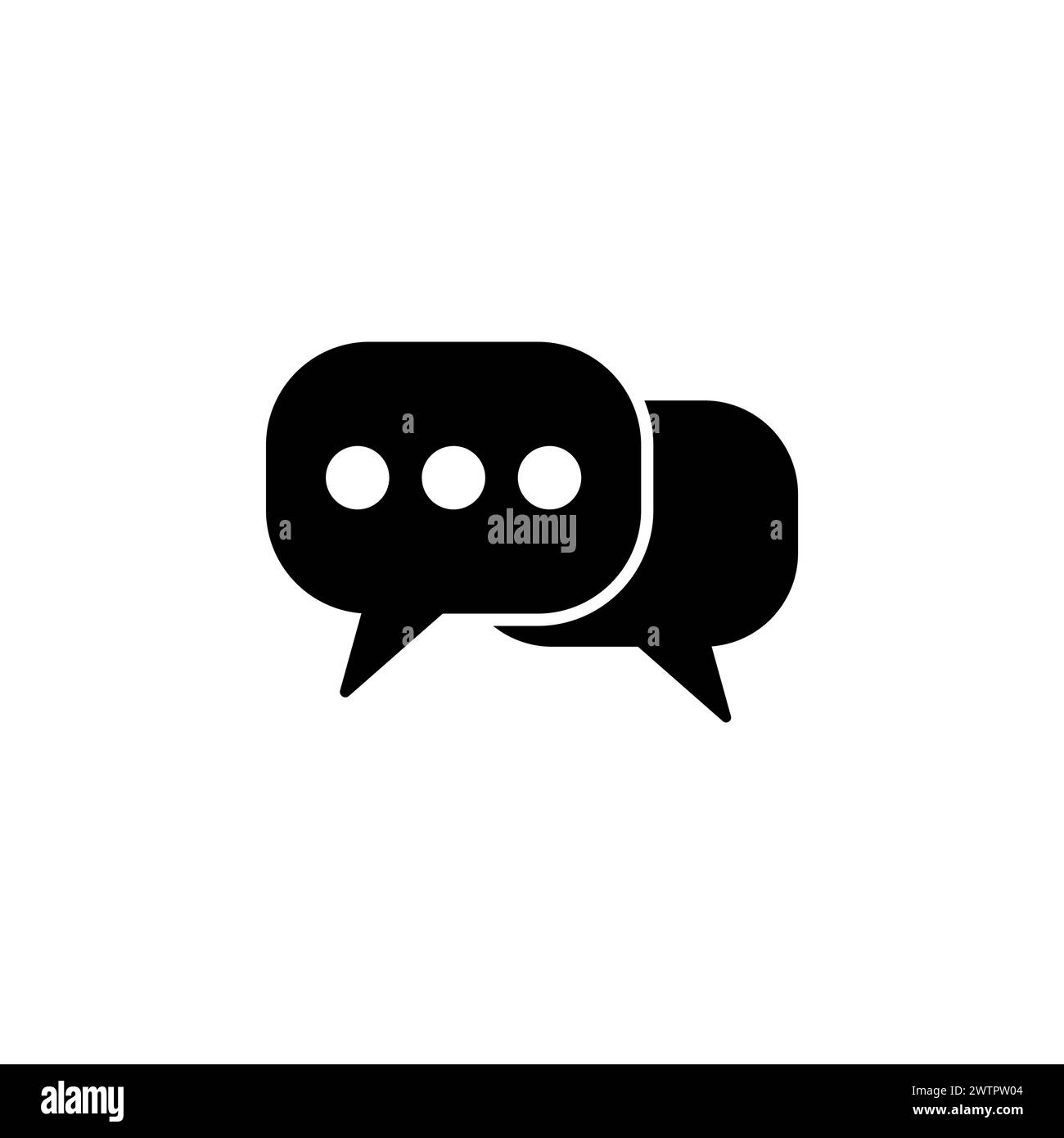 SMS Message flat vector icon. Simple solid symbol isolated on white ...