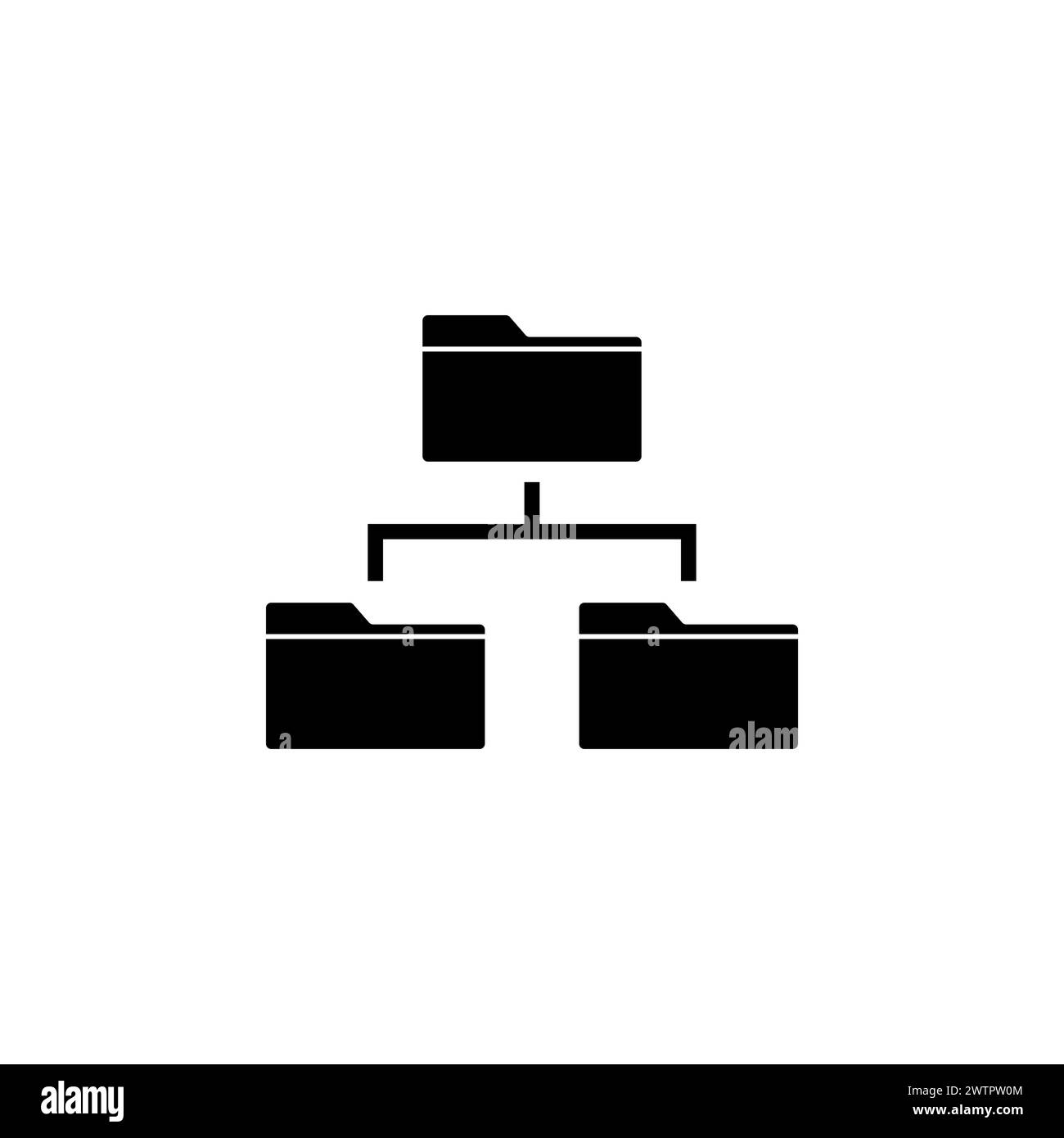 Folders Structure flat vector icon. Simple solid symbol isolated on ...