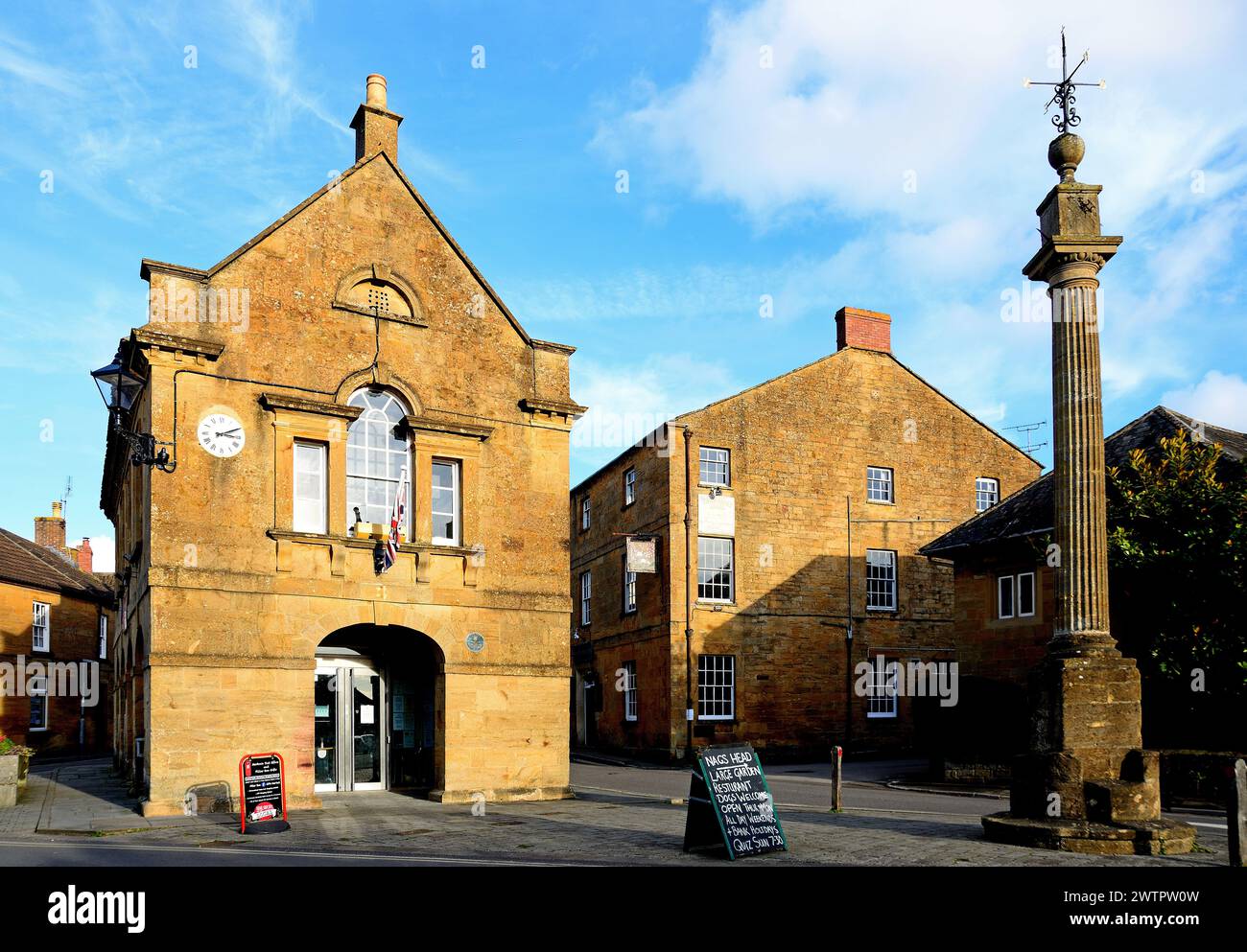View of the Market House also known as Martock town hall and Pinnacle ...