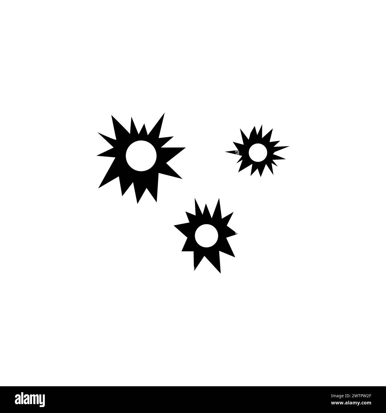Bullet Hole flat vector icon. Simple solid symbol isolated on white ...