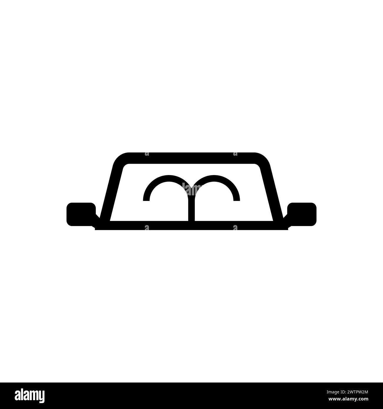 Windshield Wiper and Washer flat vector icon. Simple solid symbol isolated on white background ...