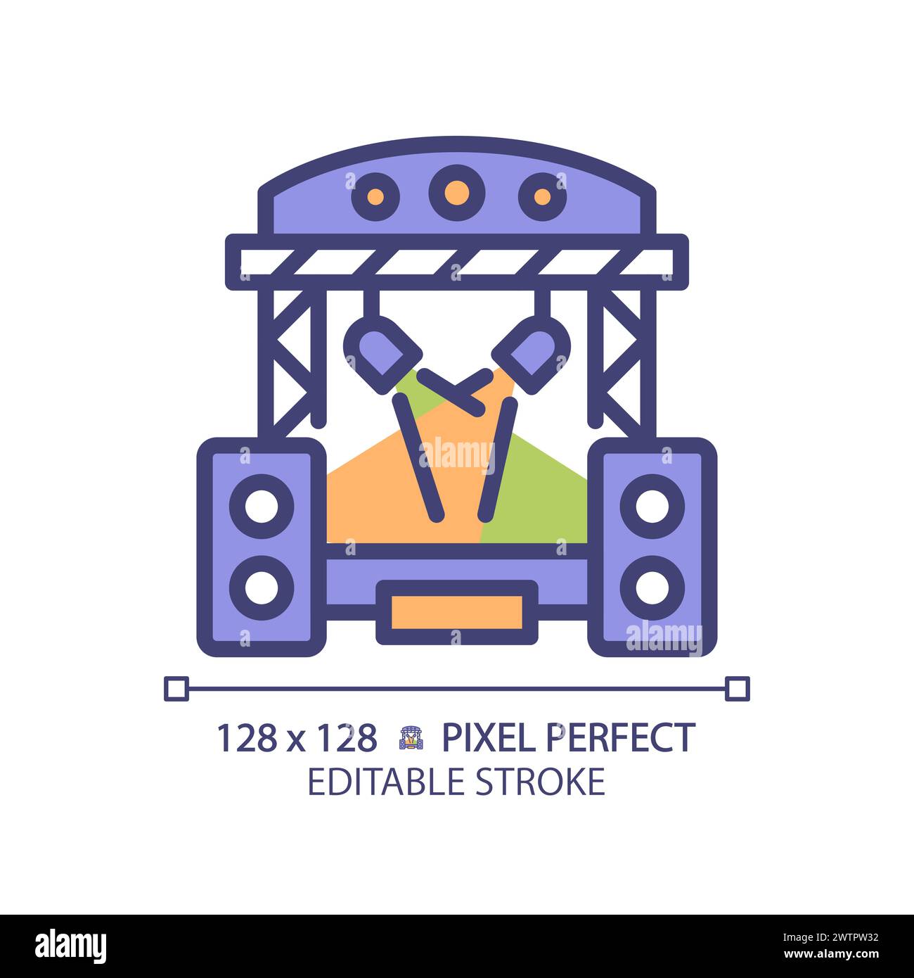 Music festival pixel perfect RGB color icon Stock Vector Image & Art - Alamy