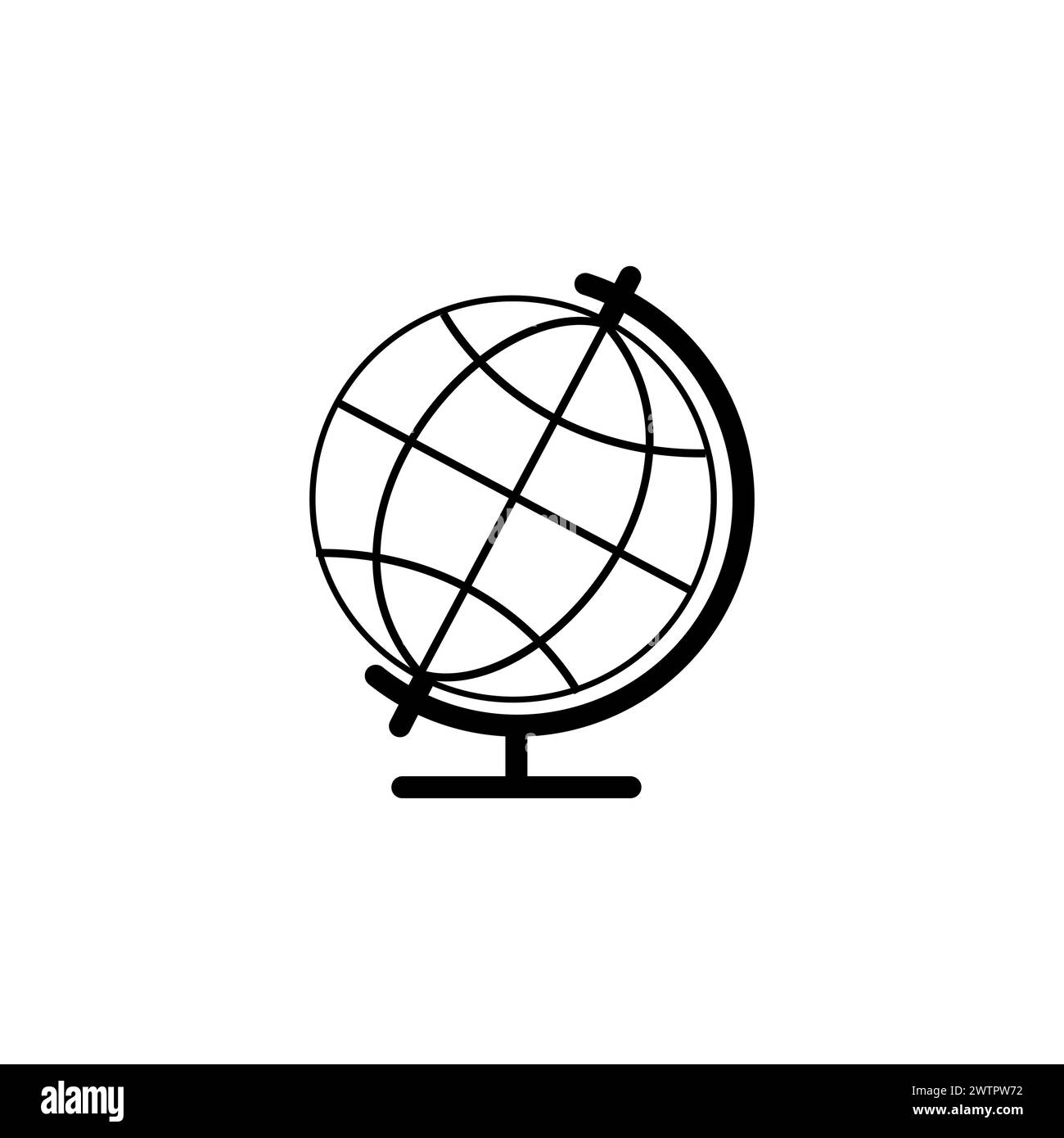 World Globe flat vector icon. Simple solid symbol isolated on white ...