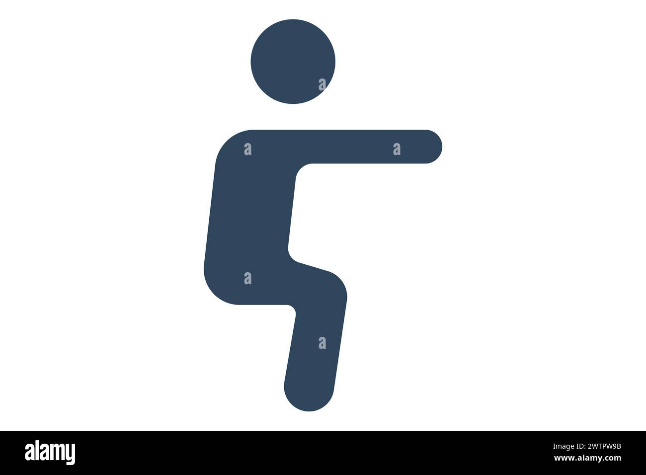 squatting icon. body movements in gymnastics. icon related to sport ...