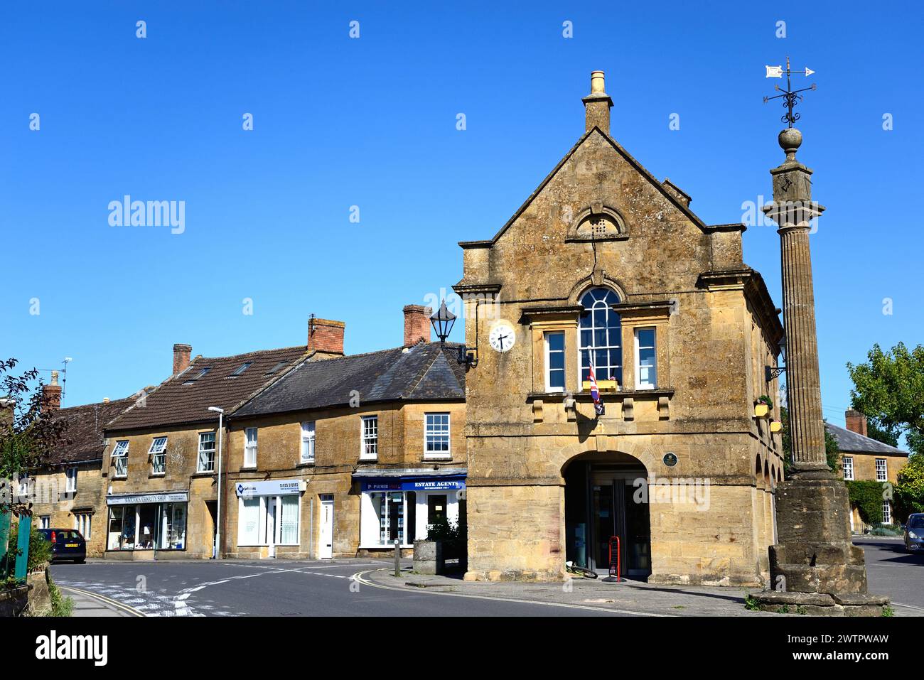 View of the Market House also known as Martock town hall along Church ...