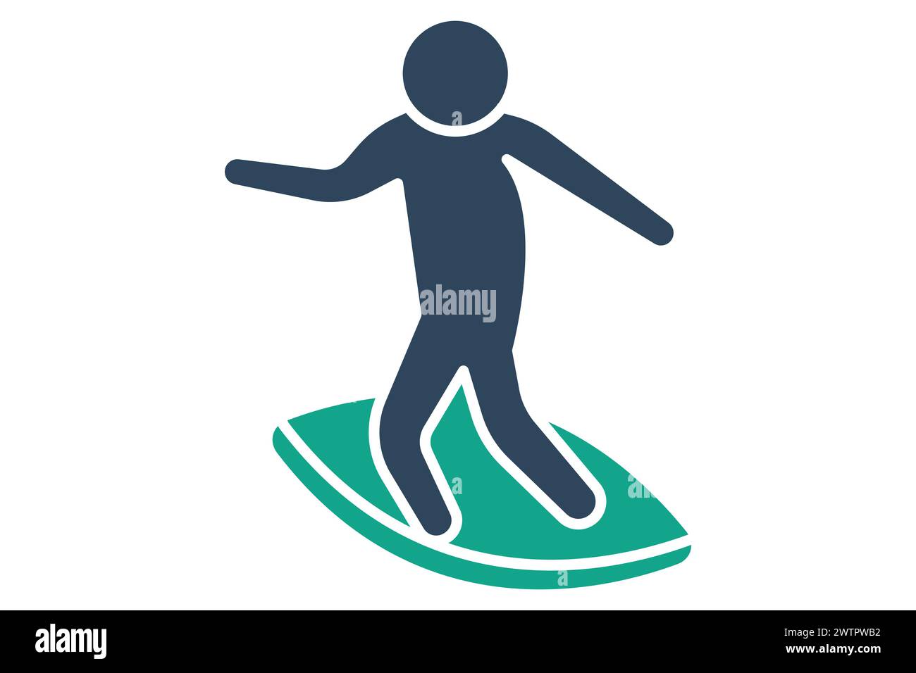 surfing icon. people use surfing. icon related to sport, gym. solid ...