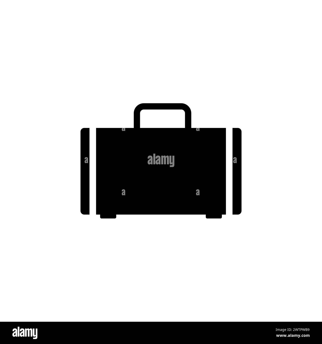 Luggage Suitcase flat vector icon. Simple solid symbol isolated on ...