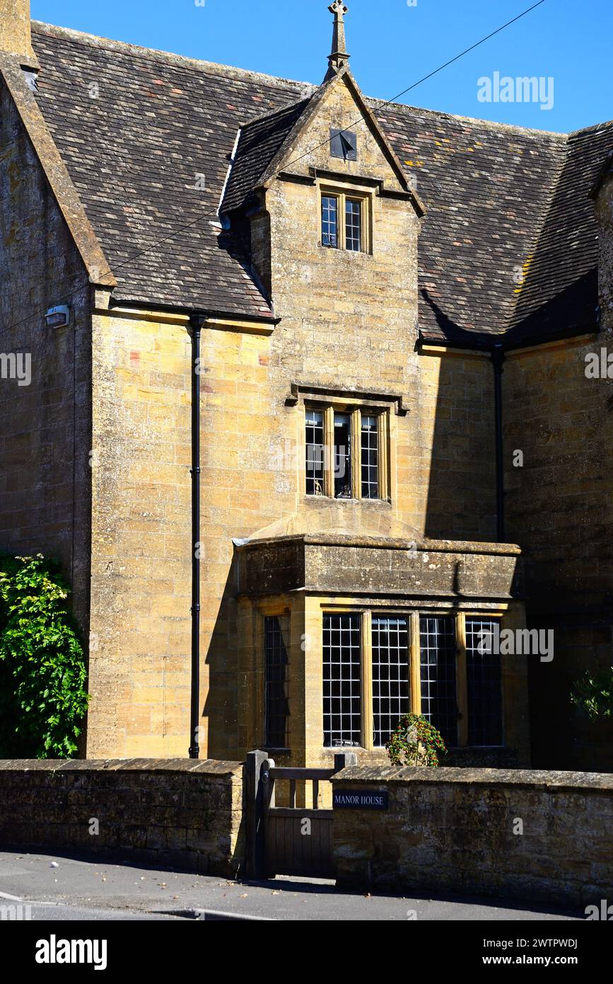 View of the Manor House along Church Street in the old town, Martock ...