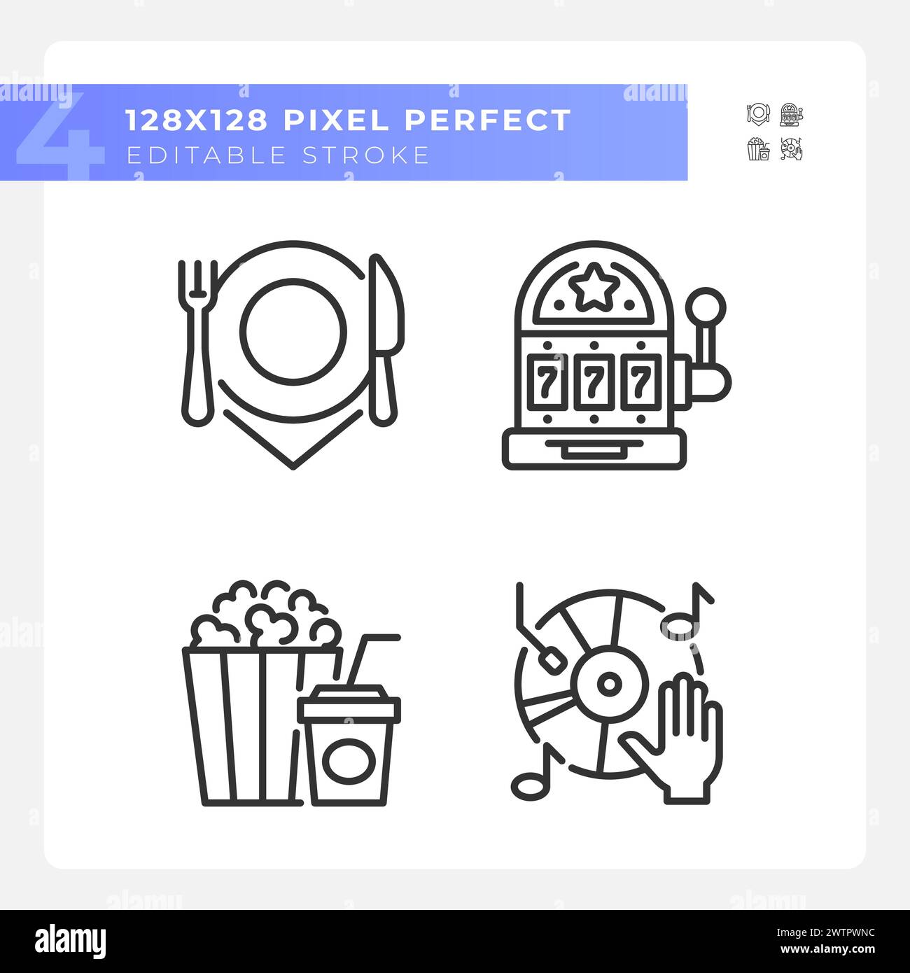 Leisure activities pixel perfect linear icons set Stock Vector Image ... Leisure activities pixel perfect linear icons set Stock Vector Image ...