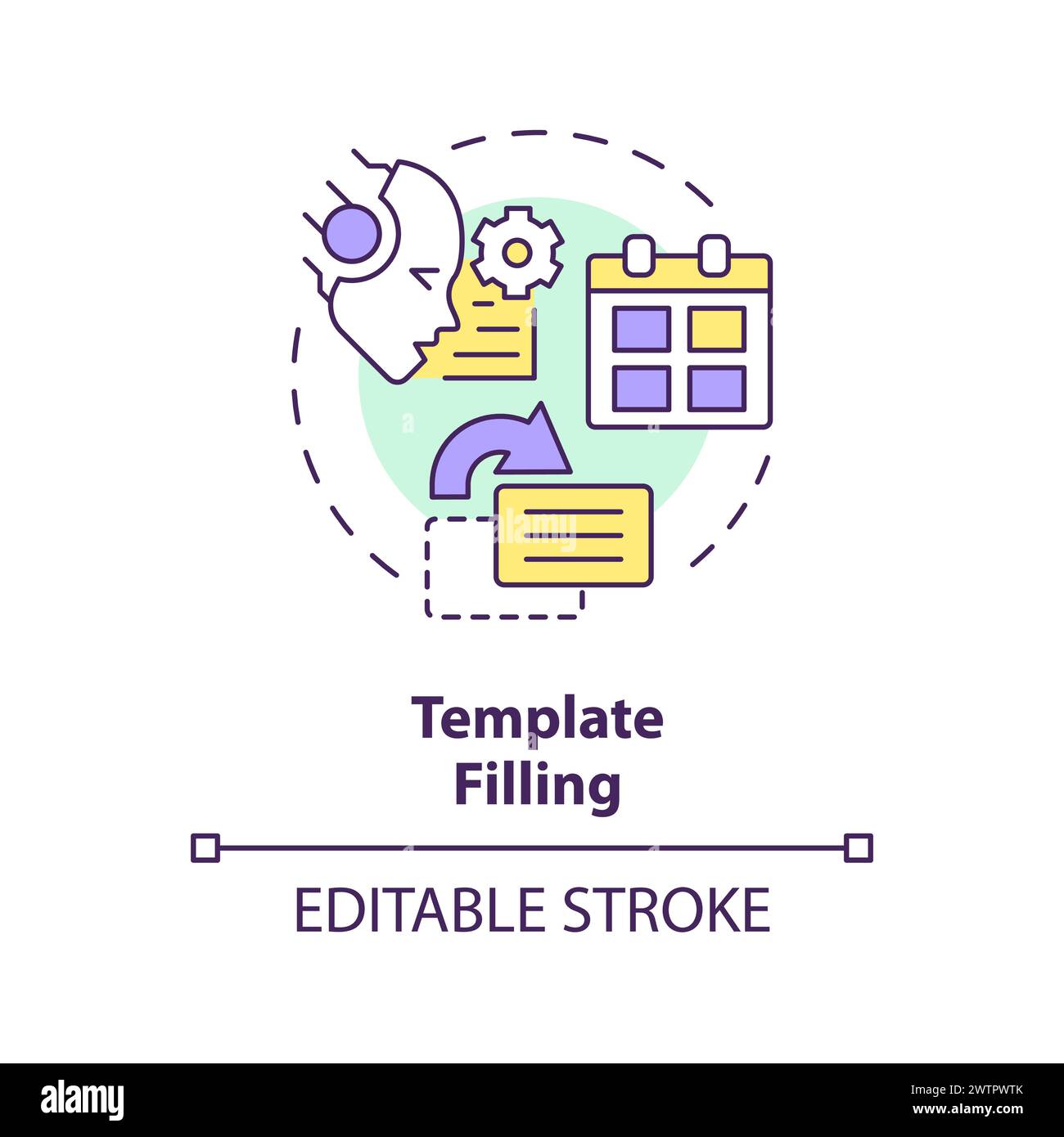 Template filling multi color concept icon Stock Vector Image & Art - Alamy