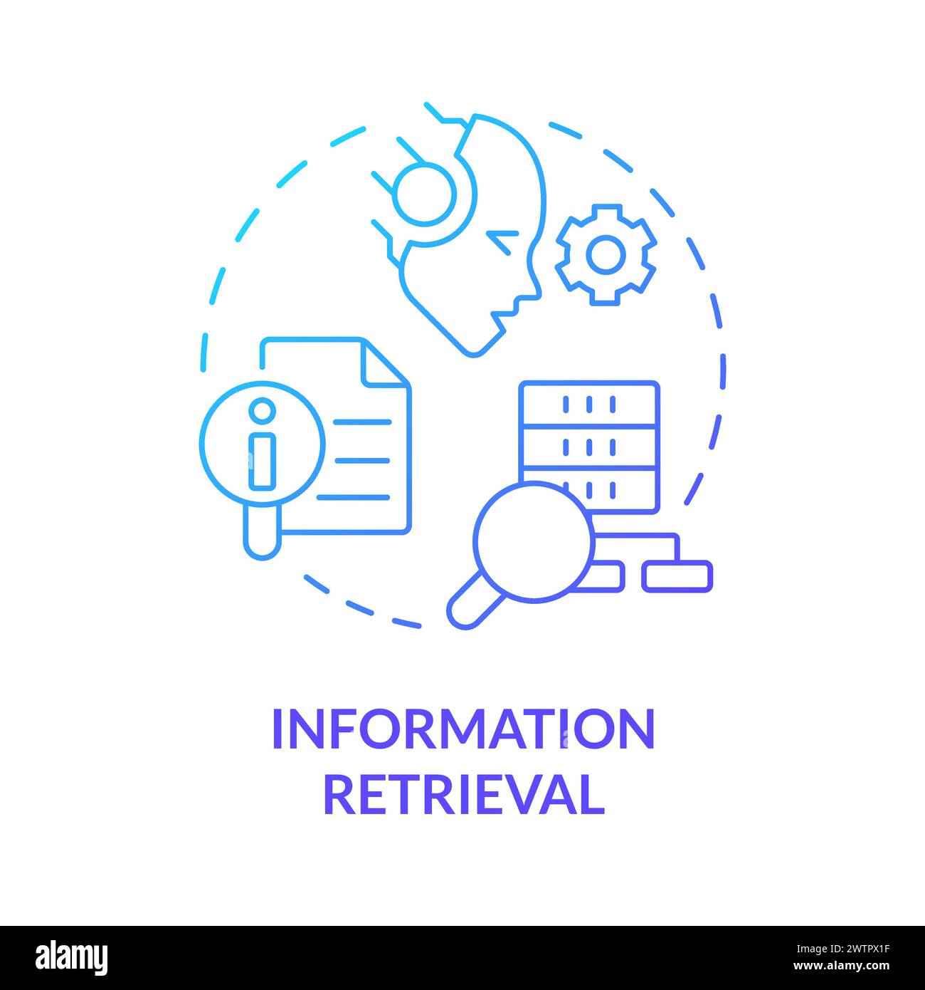 Information retrieval blue gradient concept icon Stock Vector Image ... Information retrieval blue gradient concept icon Stock Vector Image ...