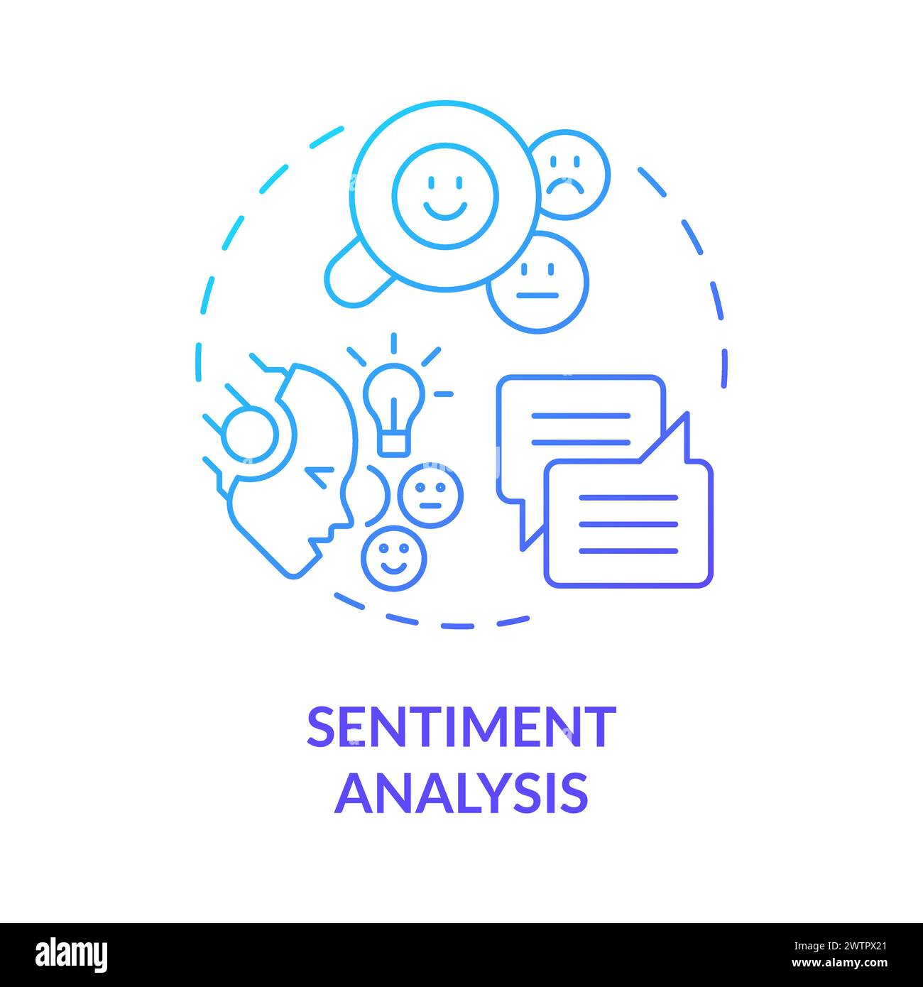 Sentiment analysis blue gradient concept icon Stock Vector Image & Art ... Sentiment analysis blue gradient concept icon Stock Vector Image & Art ...