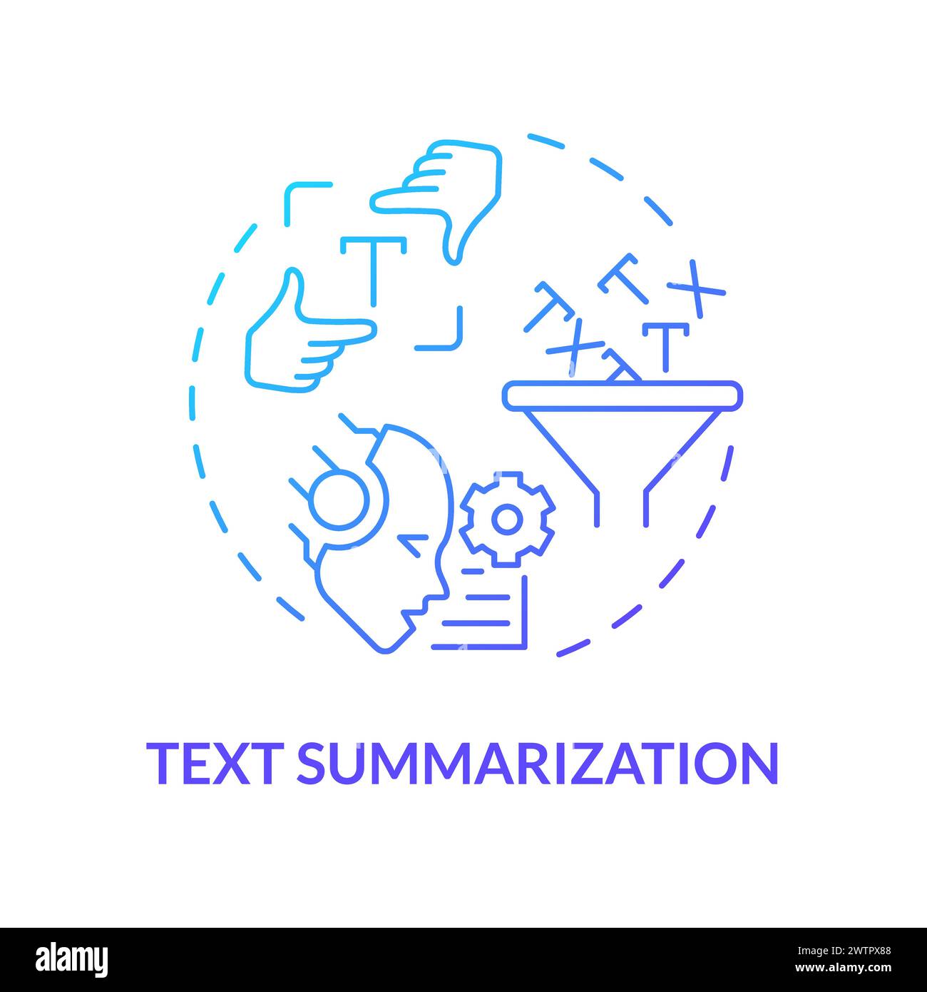 Text summarization blue gradient concept icon Stock Vector Image & Art ... Text summarization blue gradient concept icon Stock Vector Image & Art ...
