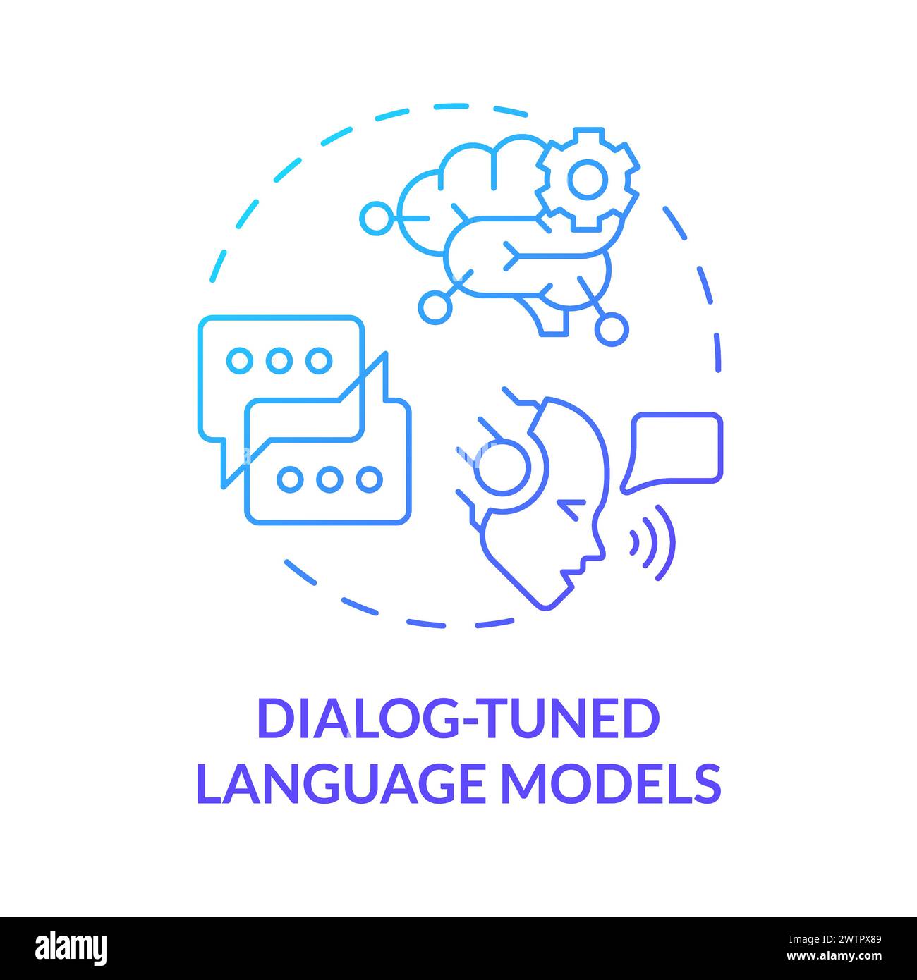 Dialog-tuned language models blue gradient concept icon Stock Vector ... Dialog-tuned language models blue gradient concept icon Stock Vector ...