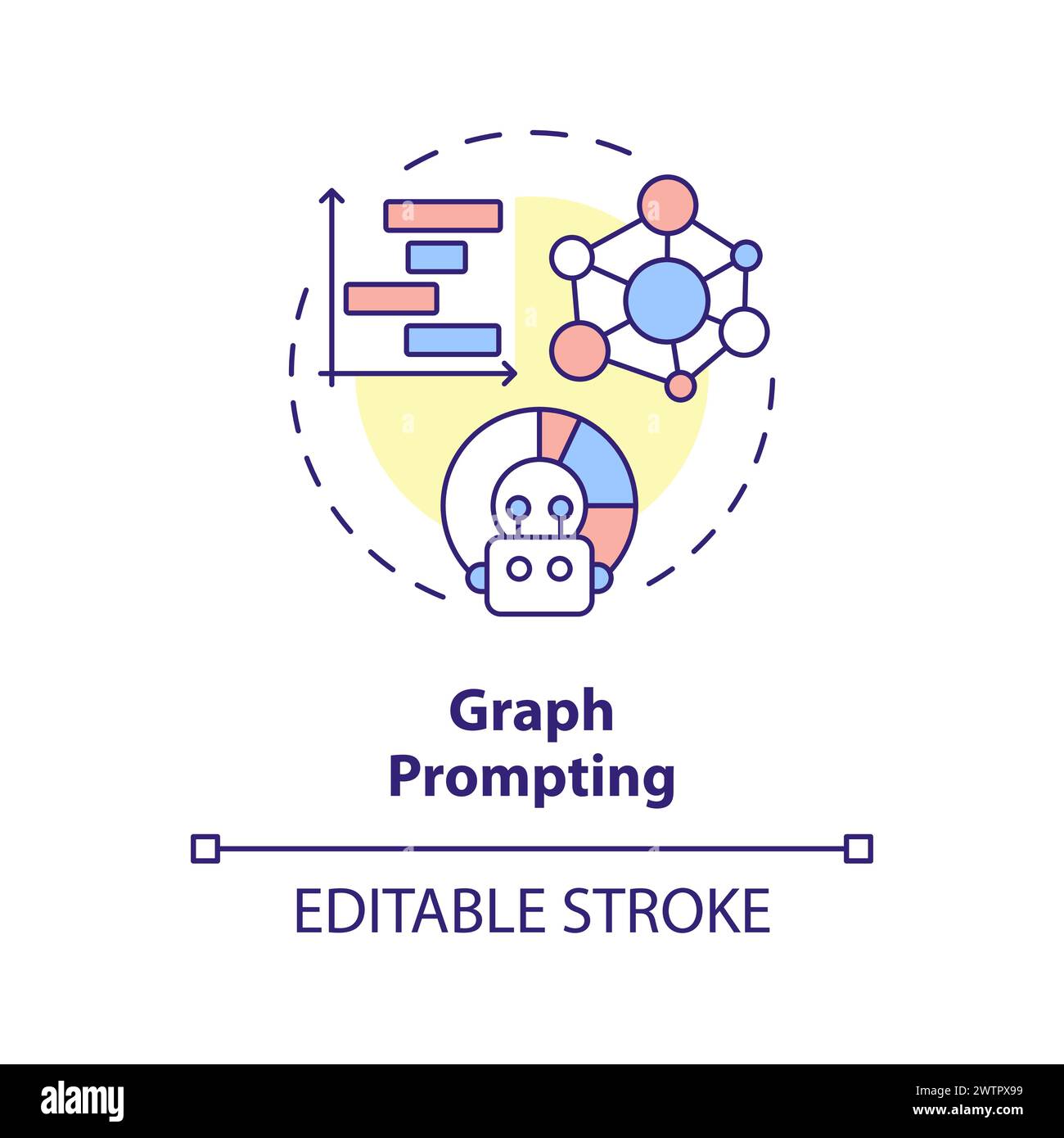 Graph prompting multi color concept icon Stock Vector Image & Art - Alamy