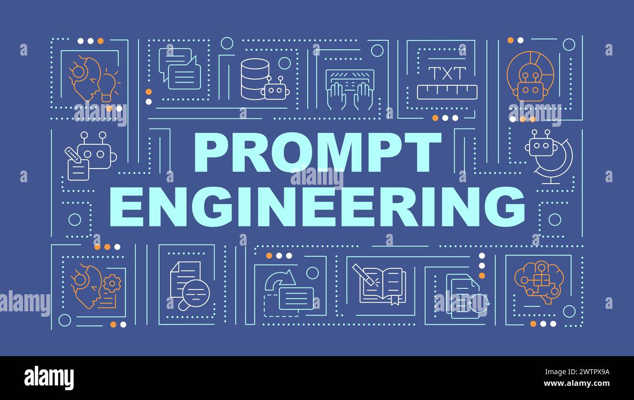 Prompt engineering dark blue word concept Stock Vector Image & Art - Alamy