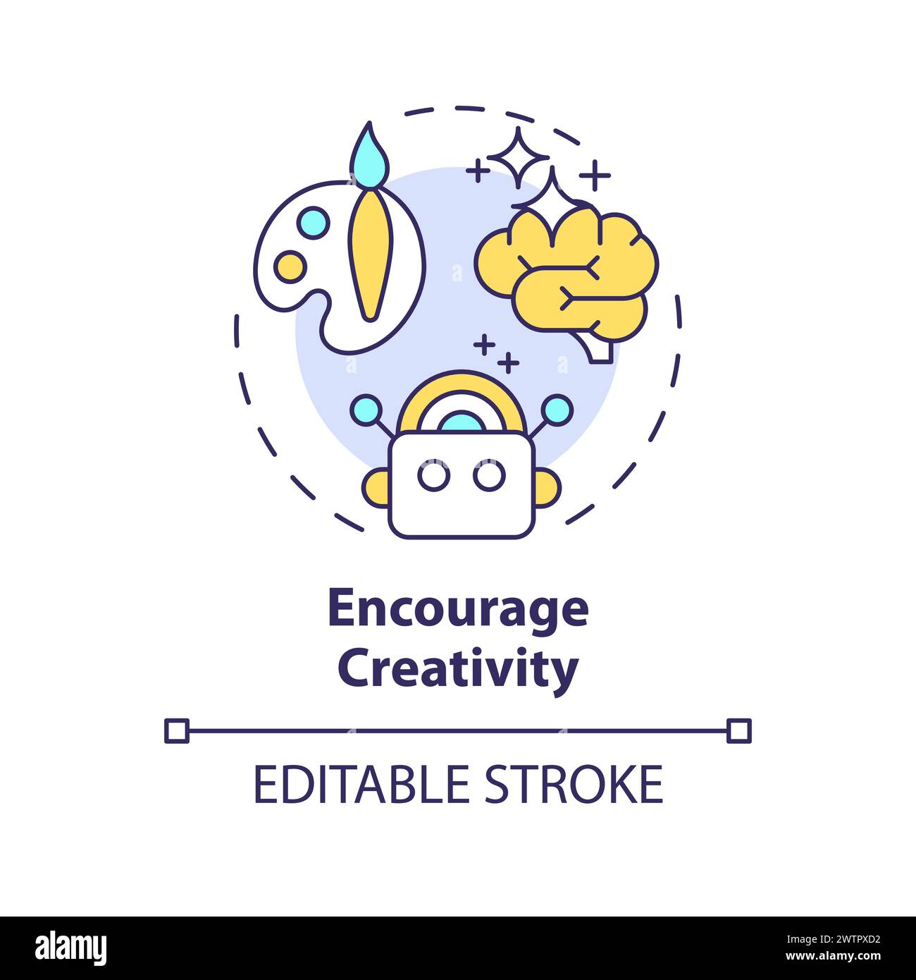 Encourage creativity multi color concept icon Stock Vector Image & Art ...