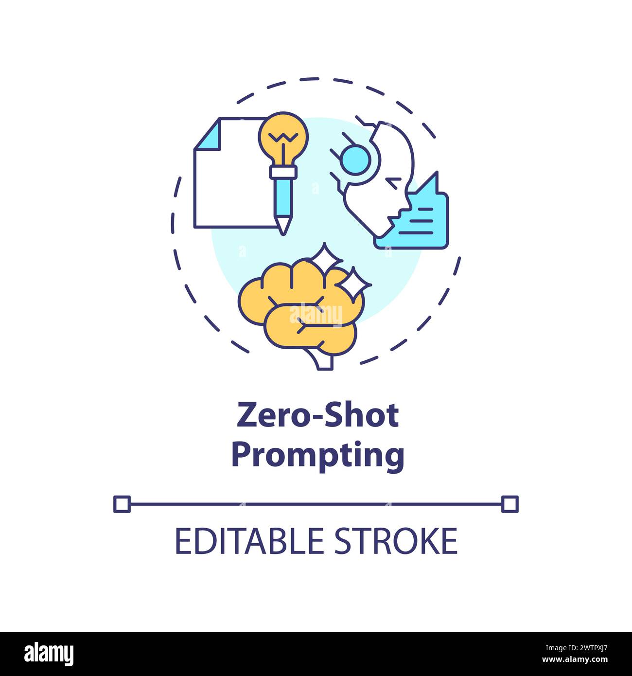 Zero shot prompting multi color concept icon Stock Vector Image & Art - Alamy