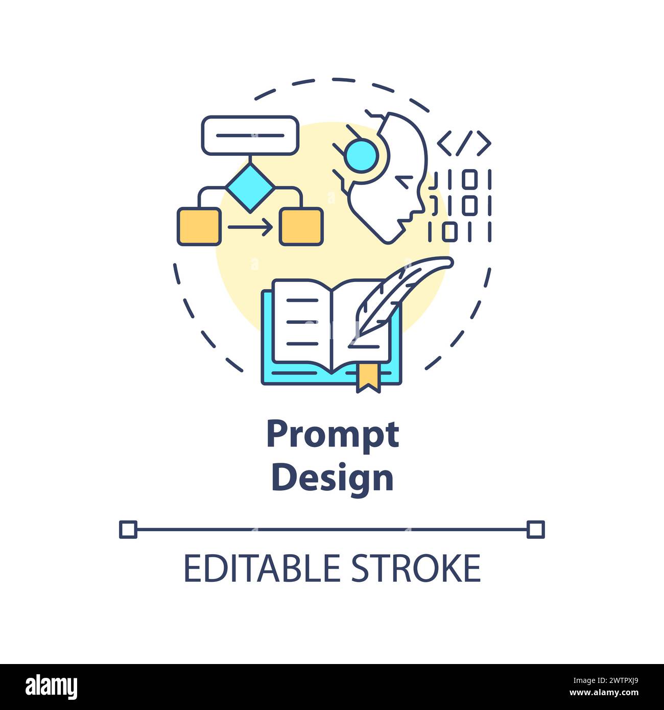 Prompt design multi color concept icon Stock Vector Image & Art - Alamy Prompt design multi color concept icon Stock Vector Image & Art - Alamy