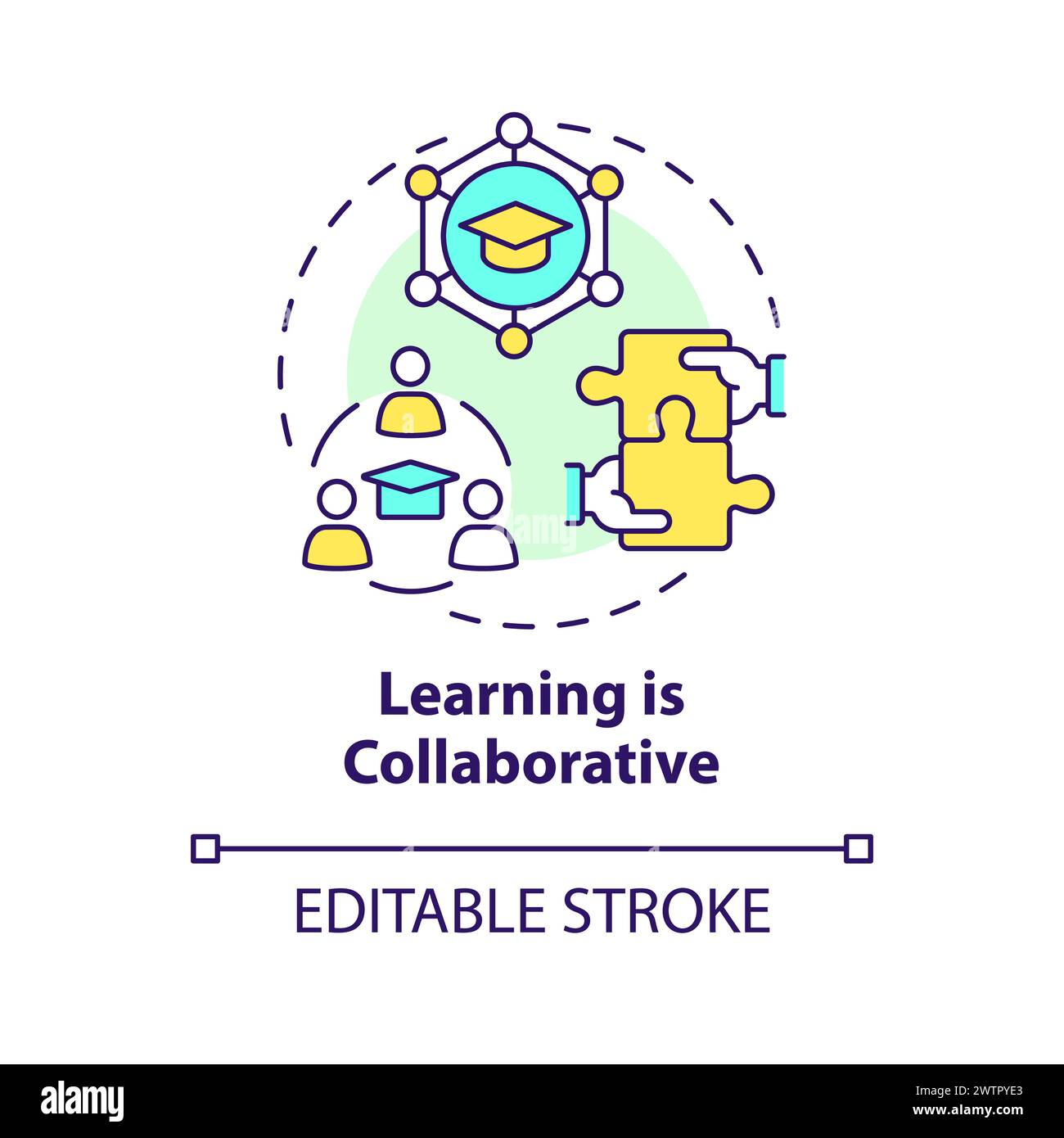 Collaborative learning multi color concept icon Stock Vector Image ... Collaborative learning multi color concept icon Stock Vector Image ...