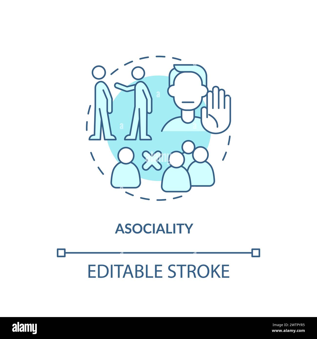 Asocial behavior Stock Vector Images - Alamy