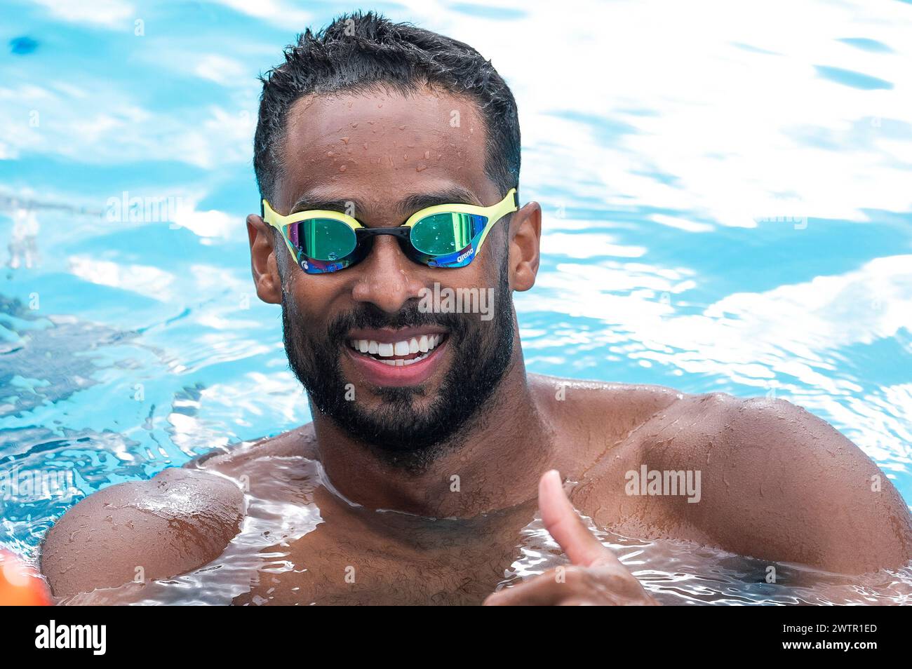 U.S. Olympic Water Polo Team attacker Max Irving smiles during a ...