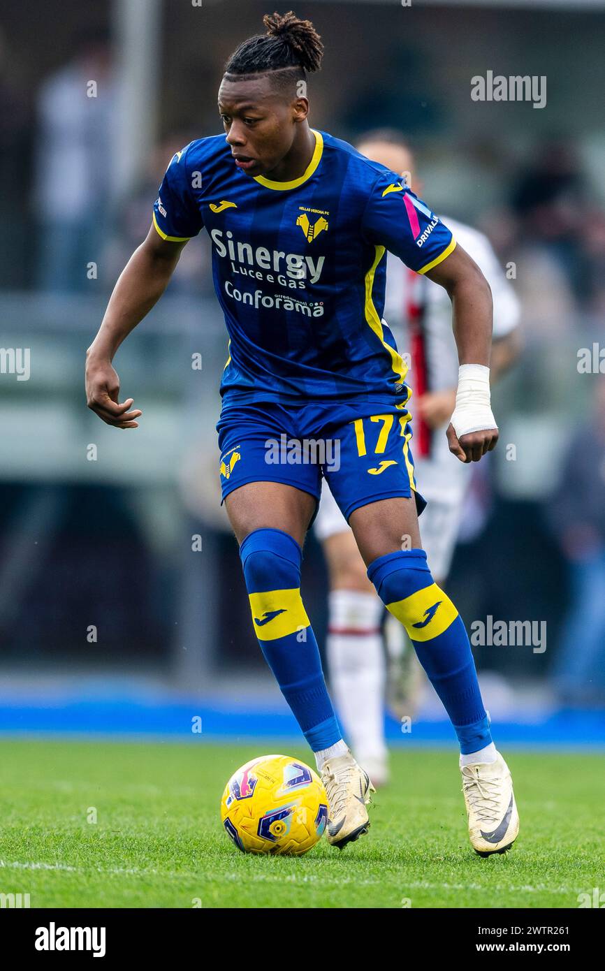 Tijjani Noslin (Hellas Verona) during the Italian Serie A match between ...
