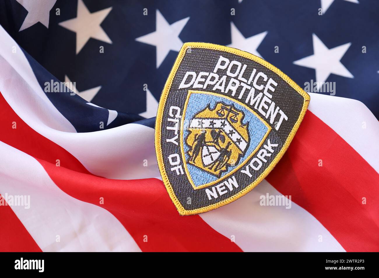 KYIV, UKRAINE - MARCH 9, 2024 US NYPD Police patch on United States of ...