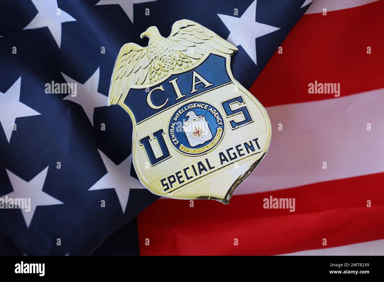 KYIV, UKRAINE - MARCH 9, 2024 US CIA Central Intelligence Agency badge ...