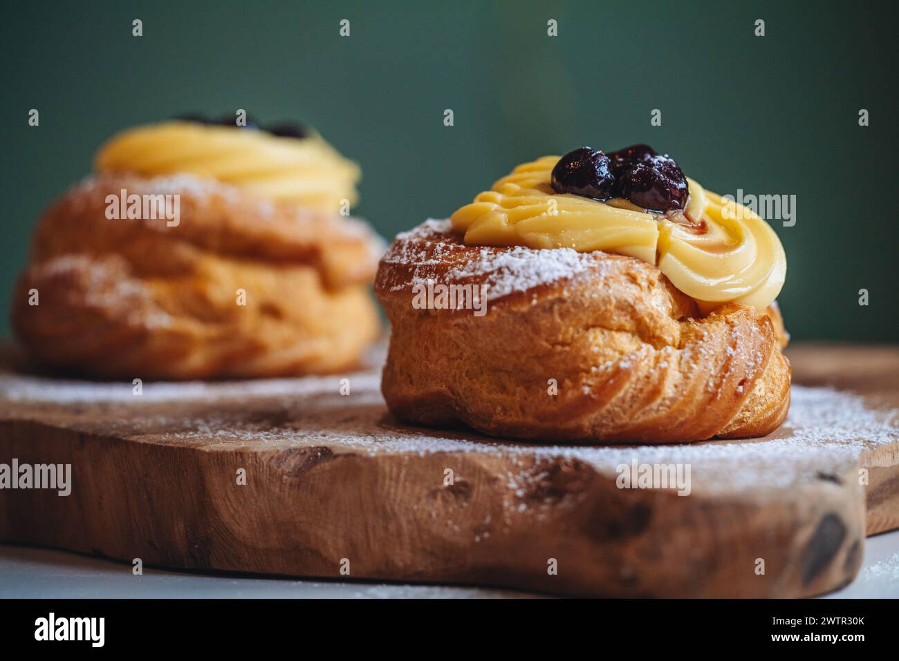 Zeppola, a traditional italian pastry to celebrate Father's day Stock ...