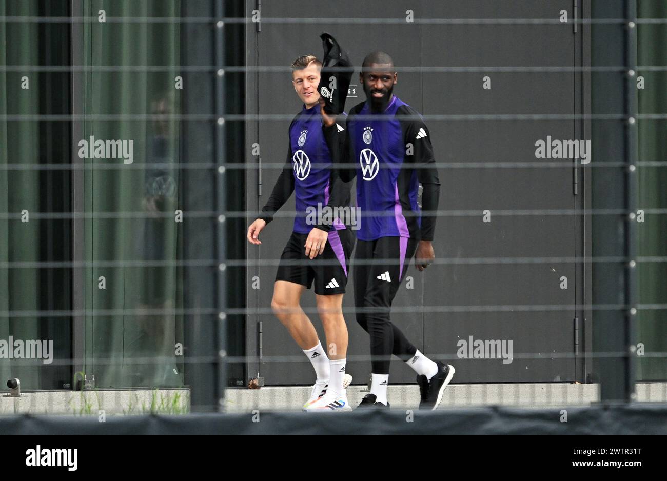 19 March 2024, Hesse, Frankfurt/Main: Soccer: National team, before the ...