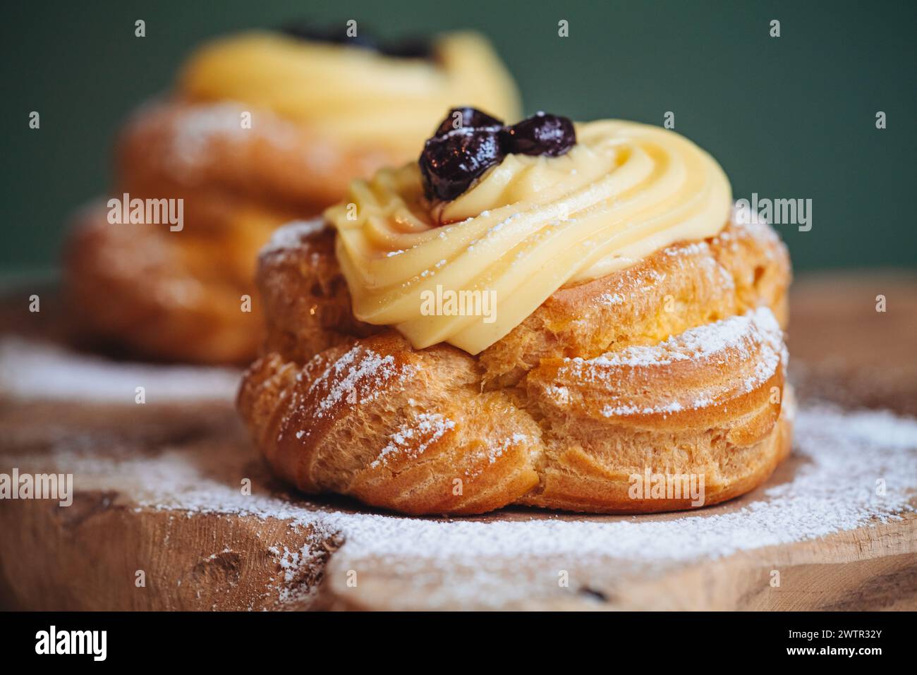 Zeppola, a traditional italian pastry to celebrate Father's day Stock ...