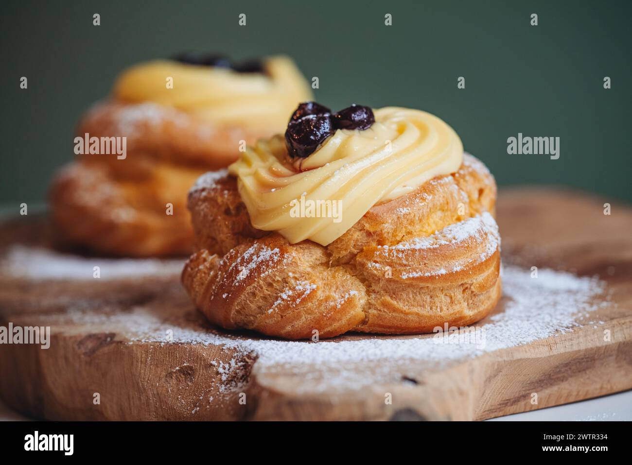 Zeppola, a traditional italian pastry to celebrate Father's day Stock ...