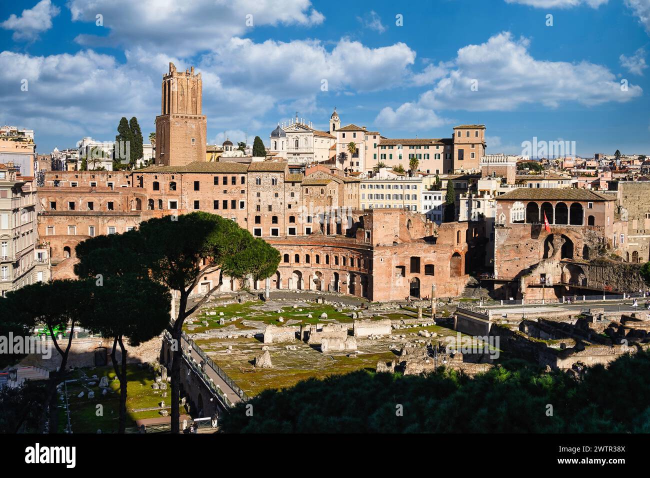 Roman Forum with ruins of important ancient government buildings. Rome ...