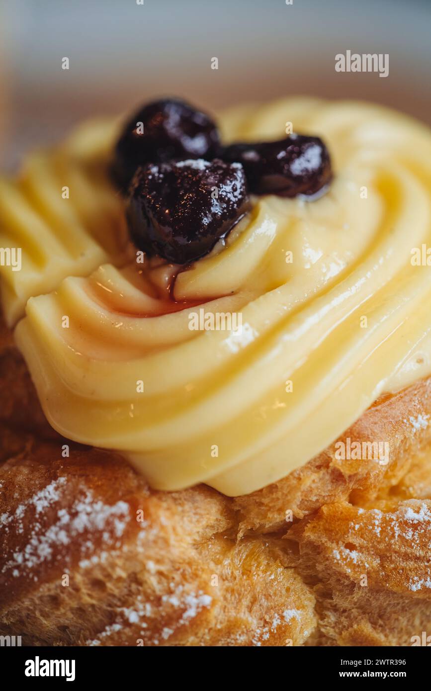 Zeppola, a traditional italian pastry to celebrate Father's day Stock ...