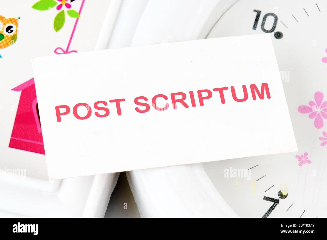 Postscript text hi-res stock photography and images - Alamy