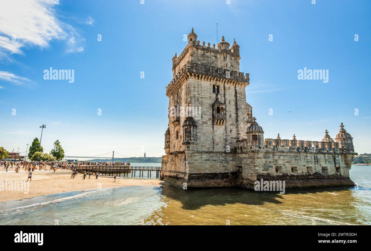 Belem tower sunset lisboa hi-res stock photography and images - Alamy