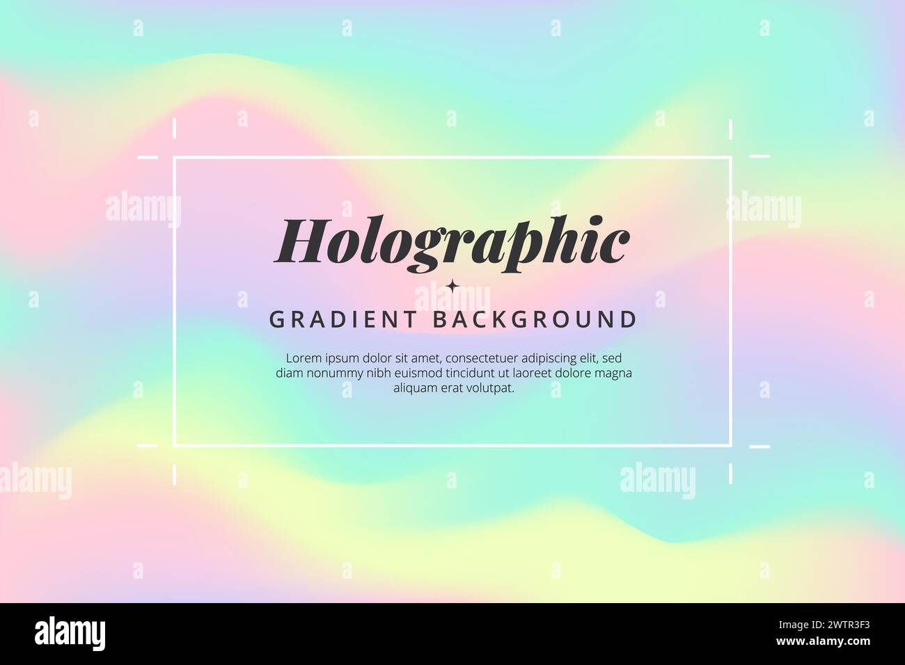 Holographic effect background. Colourful fluid gradient. Hologram abstract liquid background ...