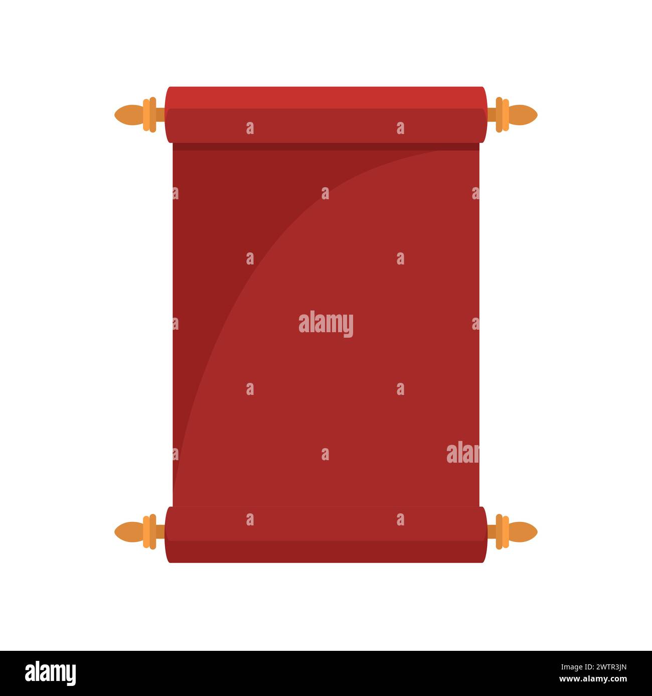 Chinese red paper scroll. Oriental asian scroll paper, japanese culture ...