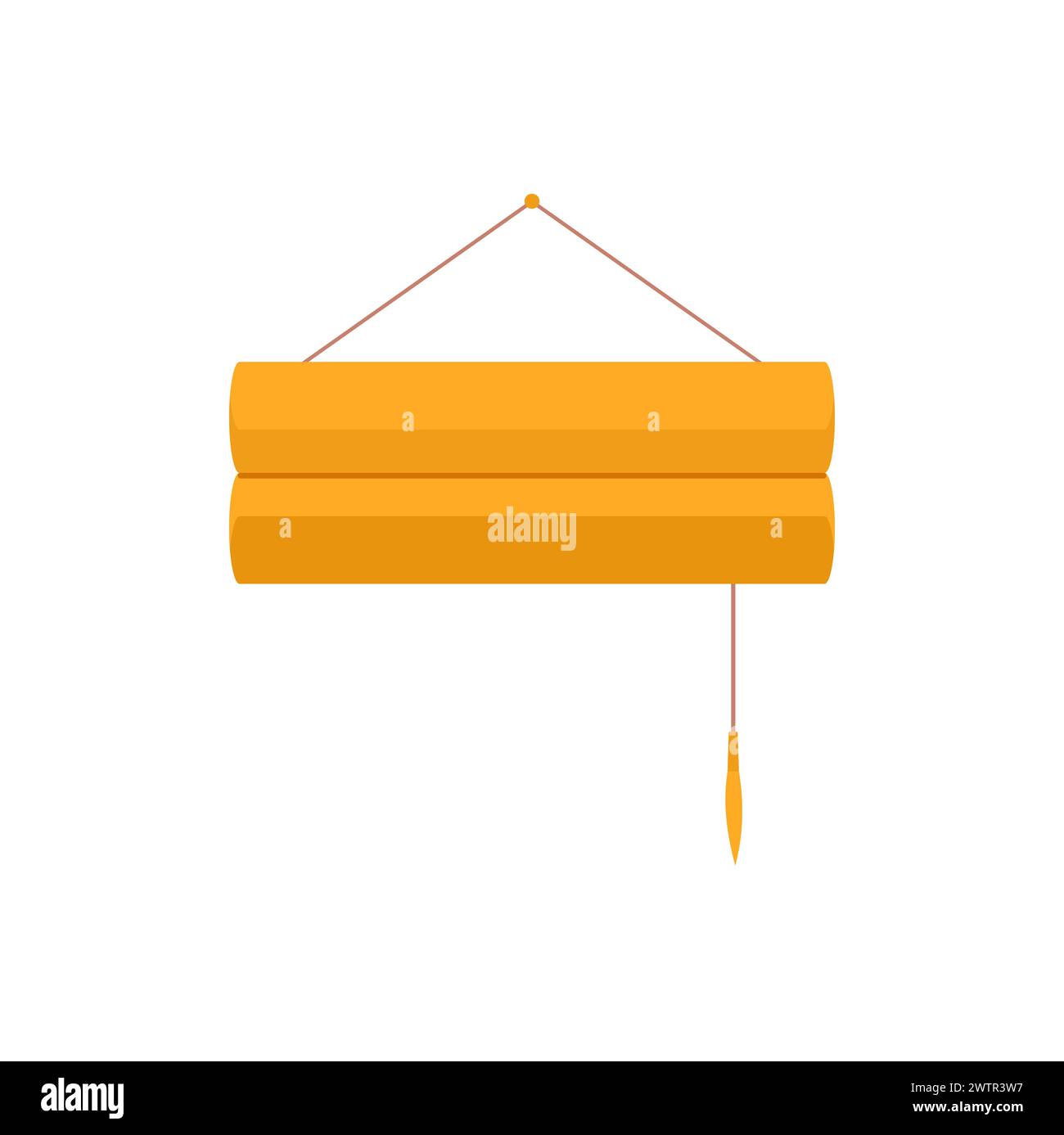 Chinese golden scroll. Oriental asian scroll paper, japanese culture ...