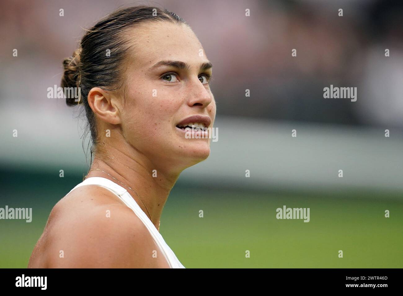 File photo dated 13-07-2023 of Aryna Sabalenka, whose boyfriend ... File photo dated 13-07-2023 of Aryna Sabalenka, whose boyfriend ...