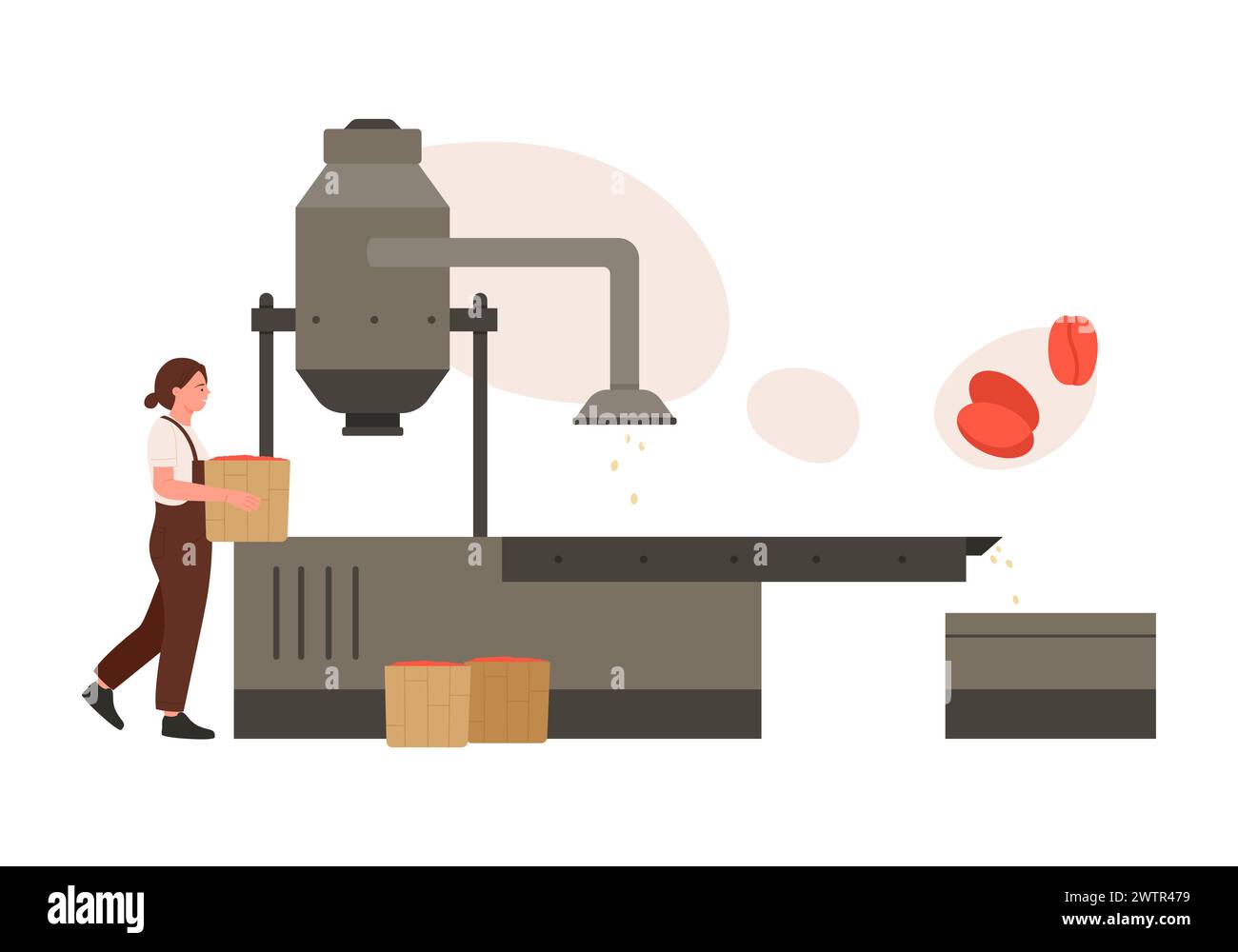 Coffee roasting technology Cut Out Stock Images & Pictures - Alamy